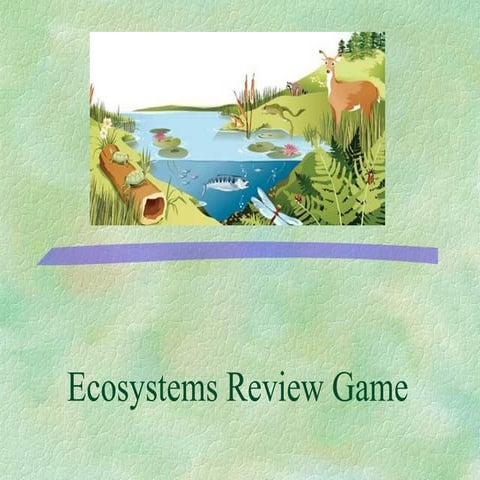 Ecosystems jeopardy game | PPT | Geography | Science