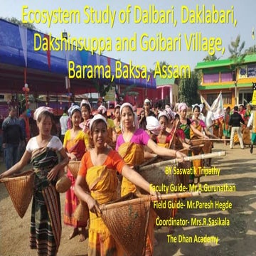 Ecosystem study of bodo tribe, in assam | PPTX