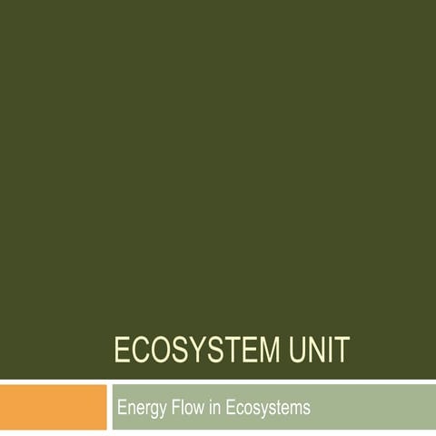Ecosystem Unit | PPT