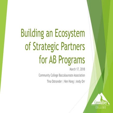Building an Ecosystem of Strategic Partners for Applied Baccalaureate ...