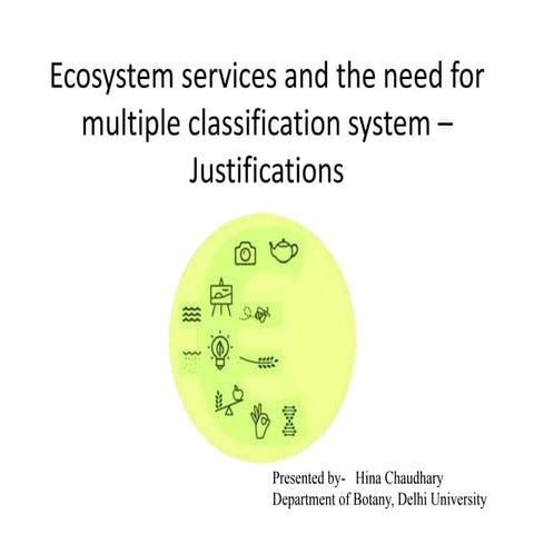 Ecosysytem services&classification | PPTX