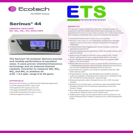 Serinus 10-ozone-o3-gas-analyser | PDF
