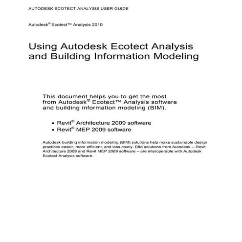Ecotect Modeling Basics | PDF