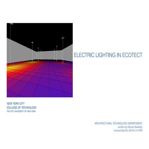 Electric Lighting Ecotect | PDF