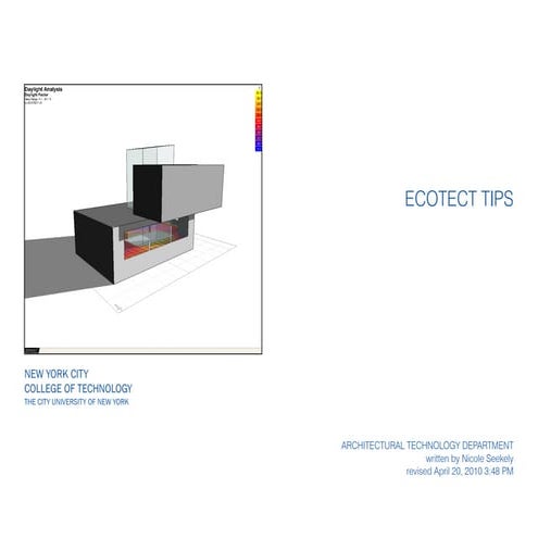 Ecotect Tips | PPT