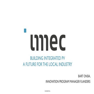 imec ecoTips Bizzclub over duurzame energie en zonnecellen | PDF