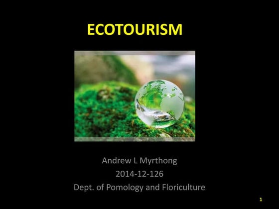 Ecotourism | PPT