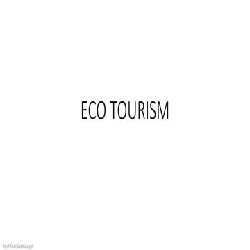 Eco tourism | PPT
