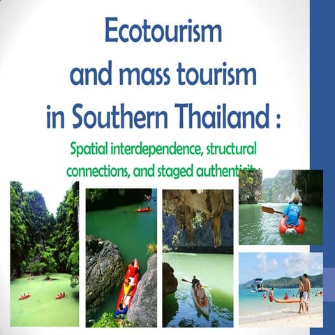 Ecotourism mass tourism 1 | PPTX