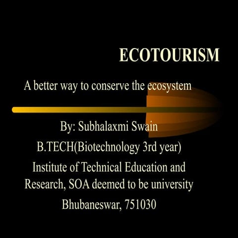 Ecotourism | PPT