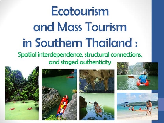 Ecotourism Mass Tourism 1 Promoting Ecotourism In Mediterranean