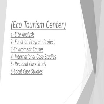 ECO TOURISM CENTER | PDF