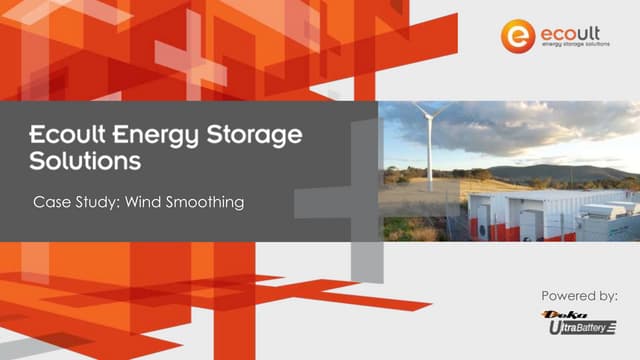 Ecoult - Energy Storage & Wind Smoothing | PPT Ecoult - Energy Storage & Wind Smoothing | PPT