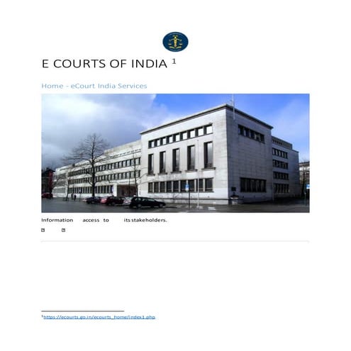 E courts of india | PDF | Internet | Computing