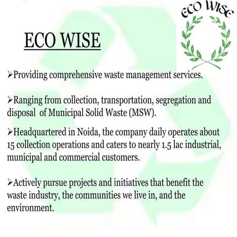 Eco wise by Nishant | PPTX