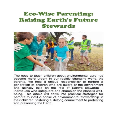 Teach kids eco friendly | PPTX