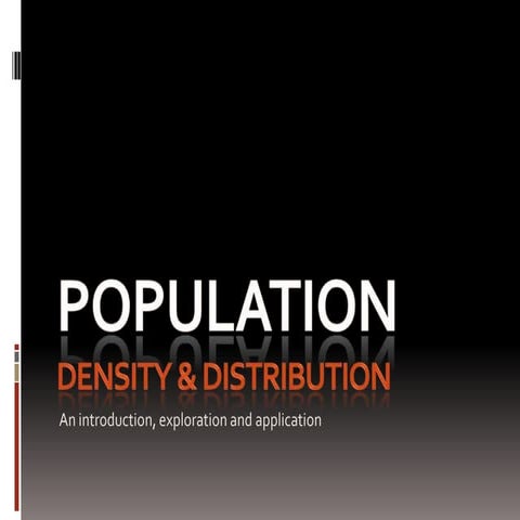 Population Density & Distribution | PPTX