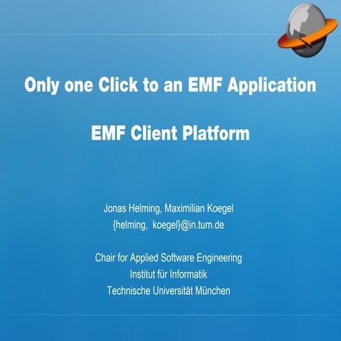 Only one Click to an EMF Application | PPT