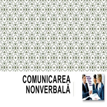 Comunicarea nonverbala | PPTX