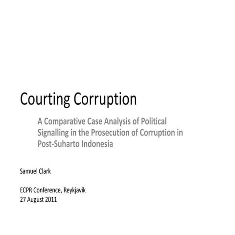 Corruption Eradication Commission of the Republic Indonesia | PPT