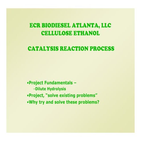 BIOETHANOL PRODUCTION VIA ENZYMATIC HYDROLYSIS OF CELLULOSIC | PPTX