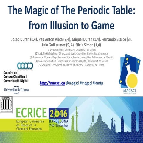 The Magic of The Periodic Table: from Illusion to Game | PPTX