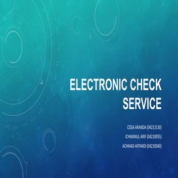 Electronic Check Service | PPT