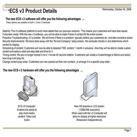 Ecs V3 Hardware Comparison | PPS | Computer Software and Applications | Computing