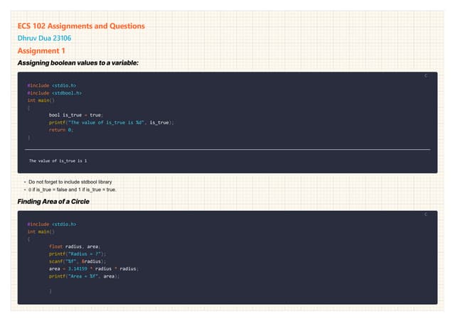 C Programming Assignments And Questionspdf