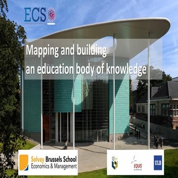 Mapping and building an education body of knowledge | PPT