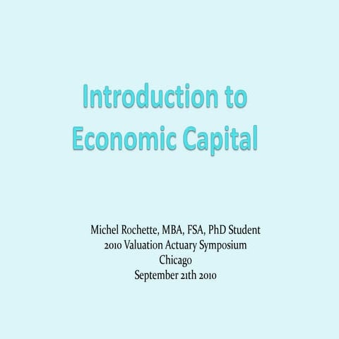 Introduction to economic capital | PDF