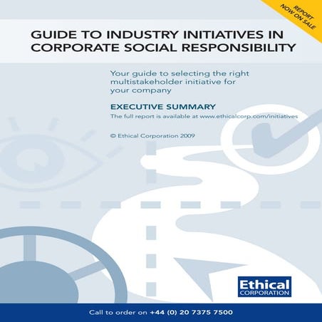 Ethical Corp Report Summary Csr Initiatives | PDF | Business Expos ...