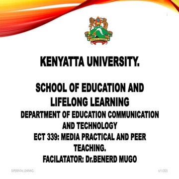 MEDIA PRACTICAL AND PEER TEACHING ECT 339 | PPTX
