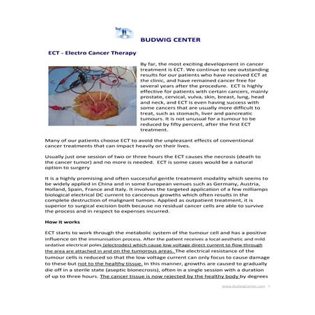Electro Cancer Therapy - ECT | PDF