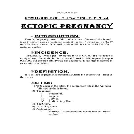 Ectopic Pregnancy | DOC