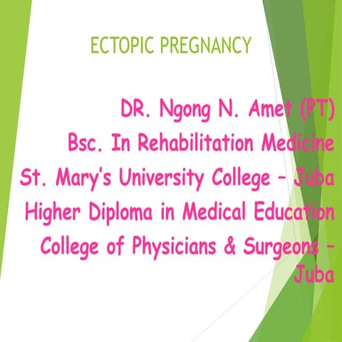 Ectopic pregnancy.presentation slides pt | PPT
