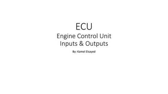 Electronic Control Unit(ECU) | PPTX | Computing | Technology & Computing