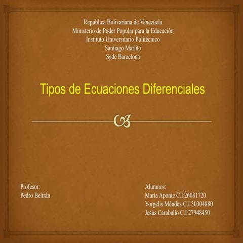 Ecuaciones Diferenciales Pptx