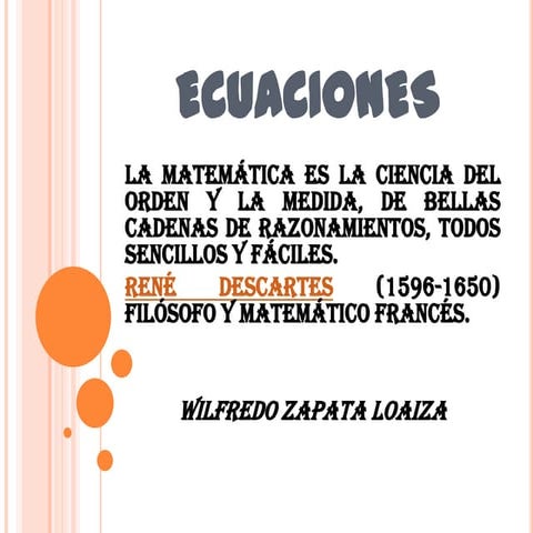 PPT- ECUACIONES E INECUACIONES DE PRIMER GRADO | PPTX