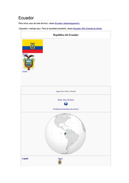 Aspectos generales del ecuador | PPT