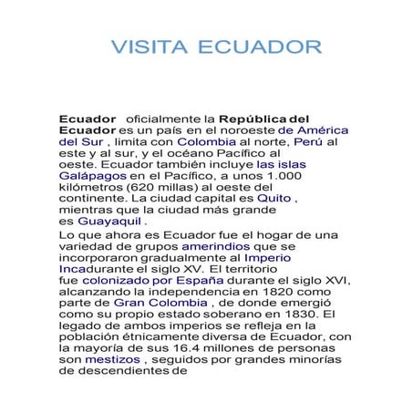 Ecuador Power Point Presentation | PPT