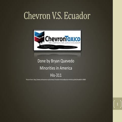 Chevron vs Ecuador | PPTX