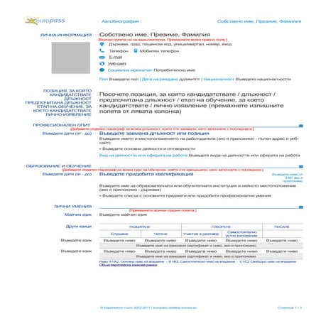 Ecv template bg | DOC