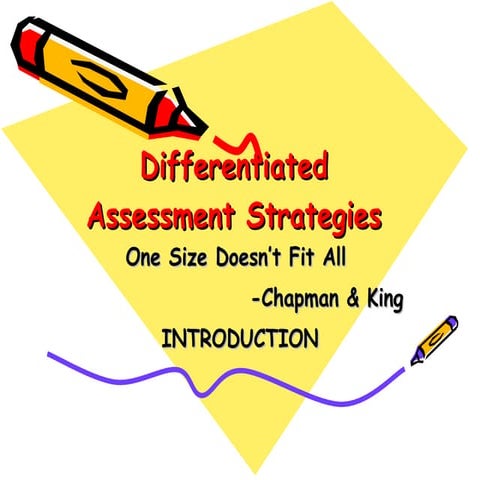 Ed 471 Differentiated Assessment Strategies2 | PPT