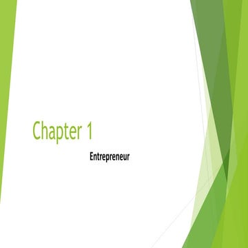 Entrepreneurship - Grade 11 - 1st Chapter | PDF