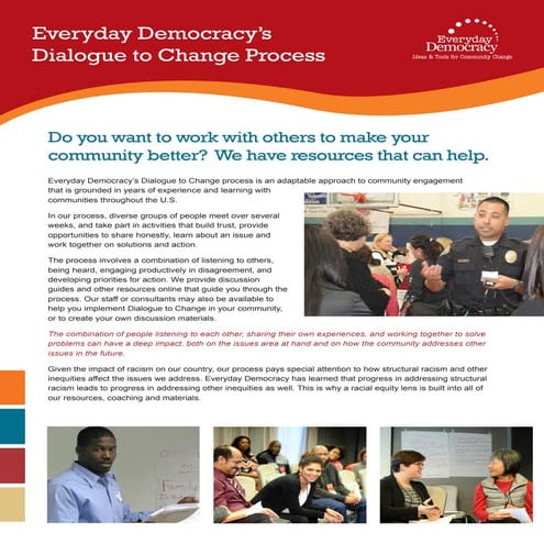 Everyday Democracy's Dialogue to Change Process | PDF