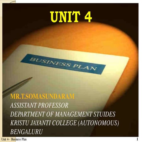 Entrepreneurship development - Business Plan | PDF