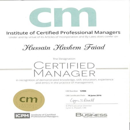 ICPM - Certificate and Code of Ethics | PDF