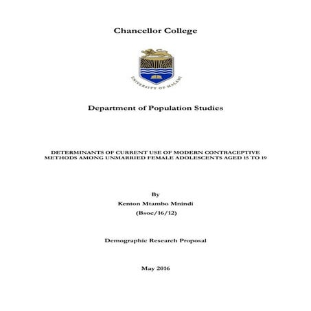 Kenton Mnindi DEMO Proposal | PDF