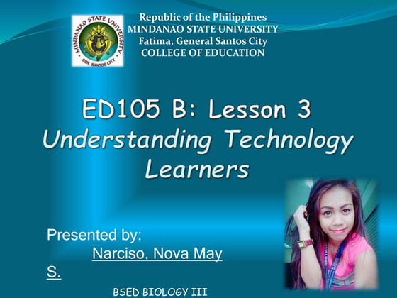 Lesson 3 understanding tech learners | PPT